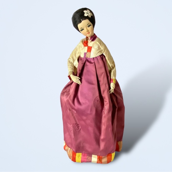 Made in Korea | Accents | Vintage 9 Korean Silk Cloth Doll Painted Face ...